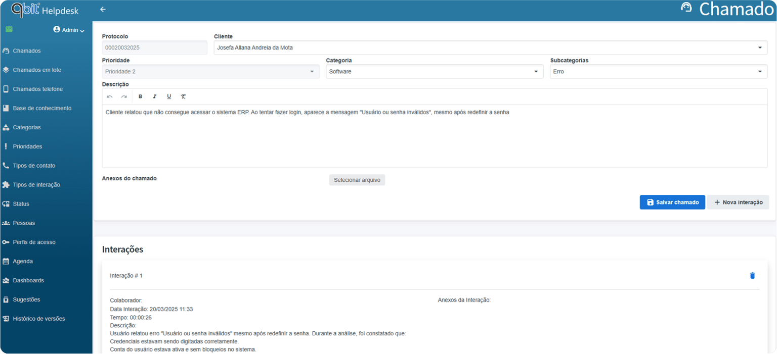 Sistema Help Desk – Gestão de Chamados e Tickets